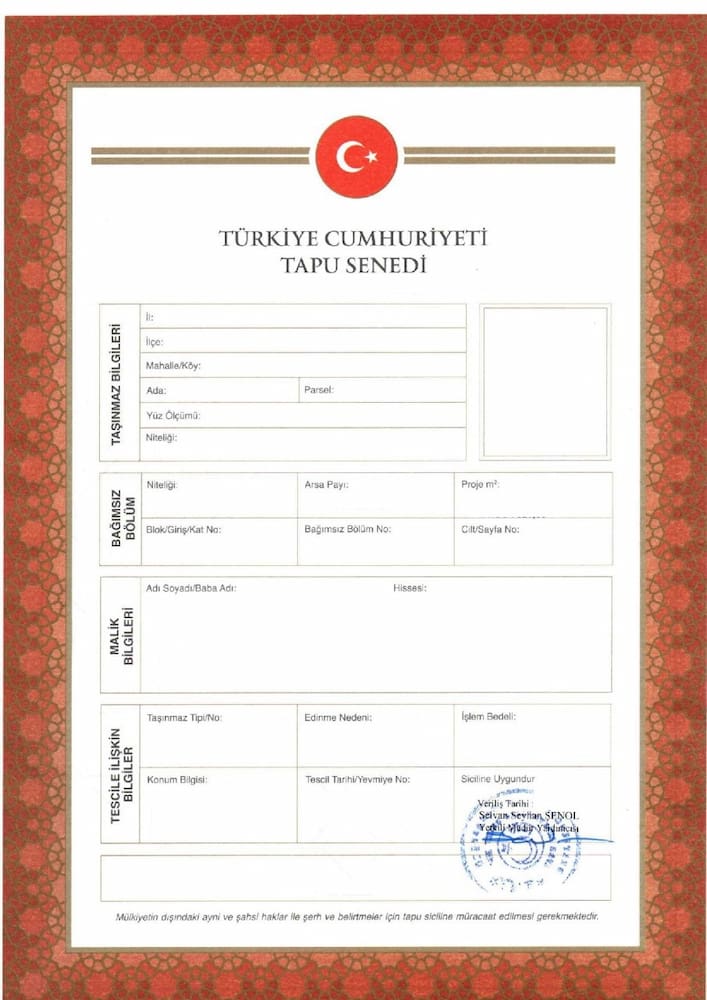 What is Tapu in Turkey? | Gars consulting
